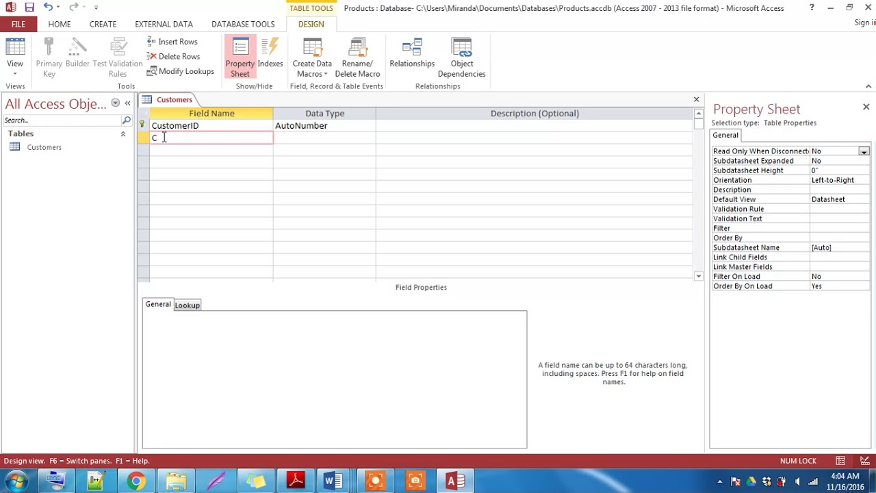 1 Create Customer Table - YouTube