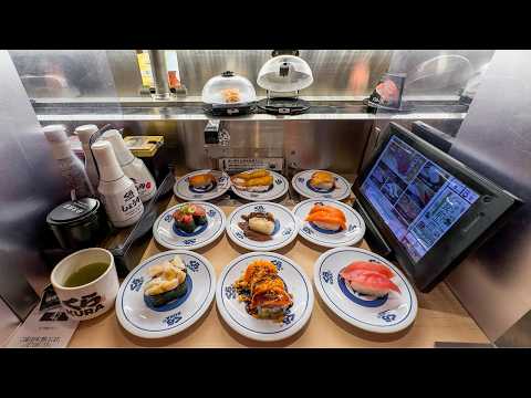 Eating at World's Largest Sushi Conveyor Belt