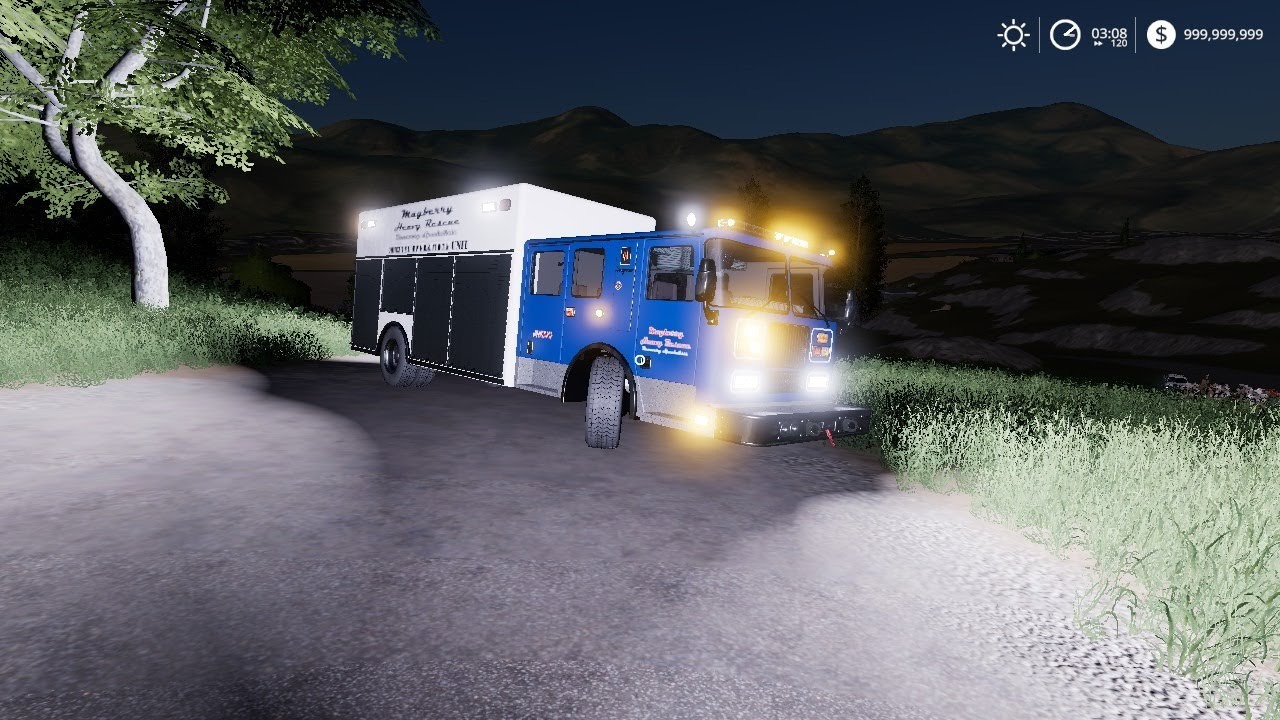 TRUCK ROLLED INTO A DITCH!! FS 19 RESCUE!! - YouTube