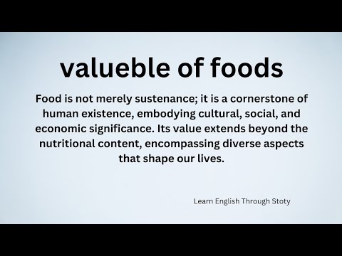 Learn English Through Story | Value of Foods - YouTube