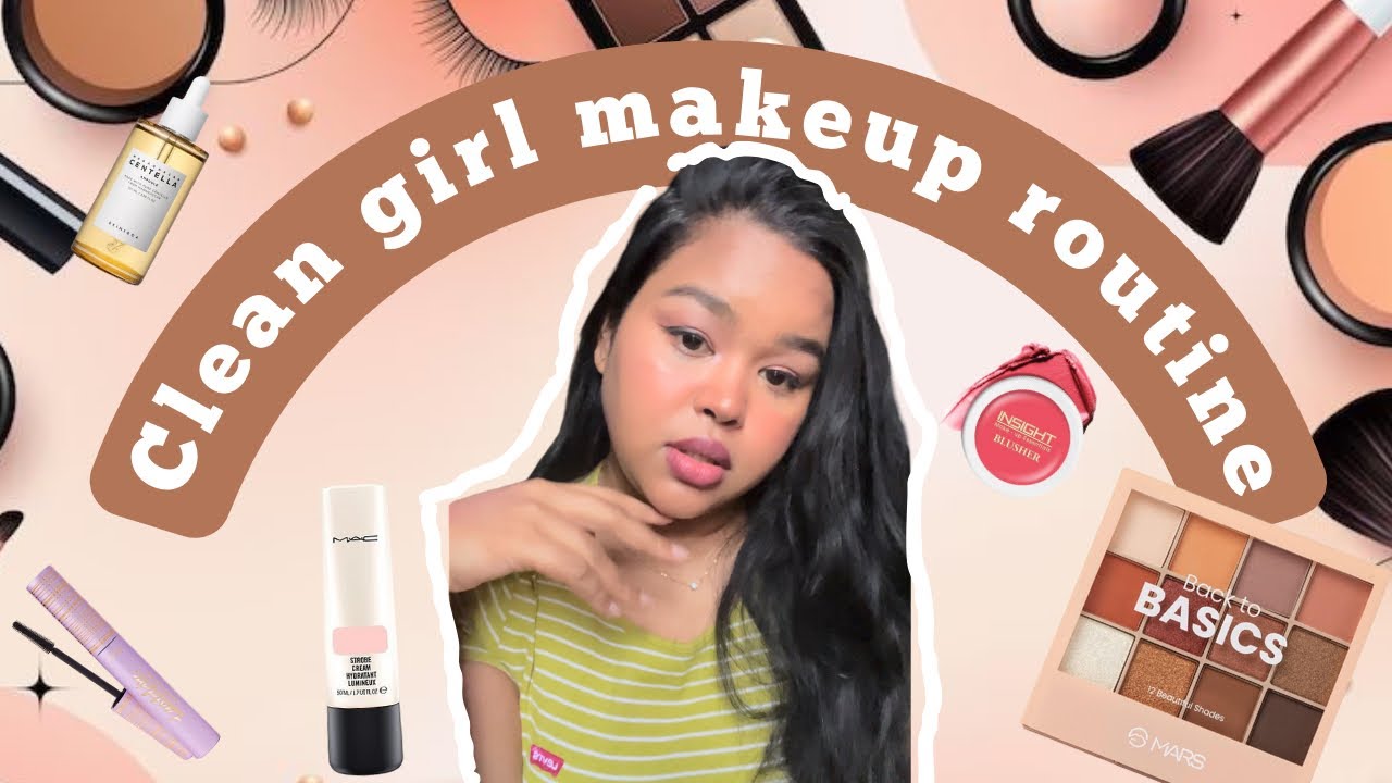 Clean girl glam makeup💄 | No heavy base/foundation - YouTube