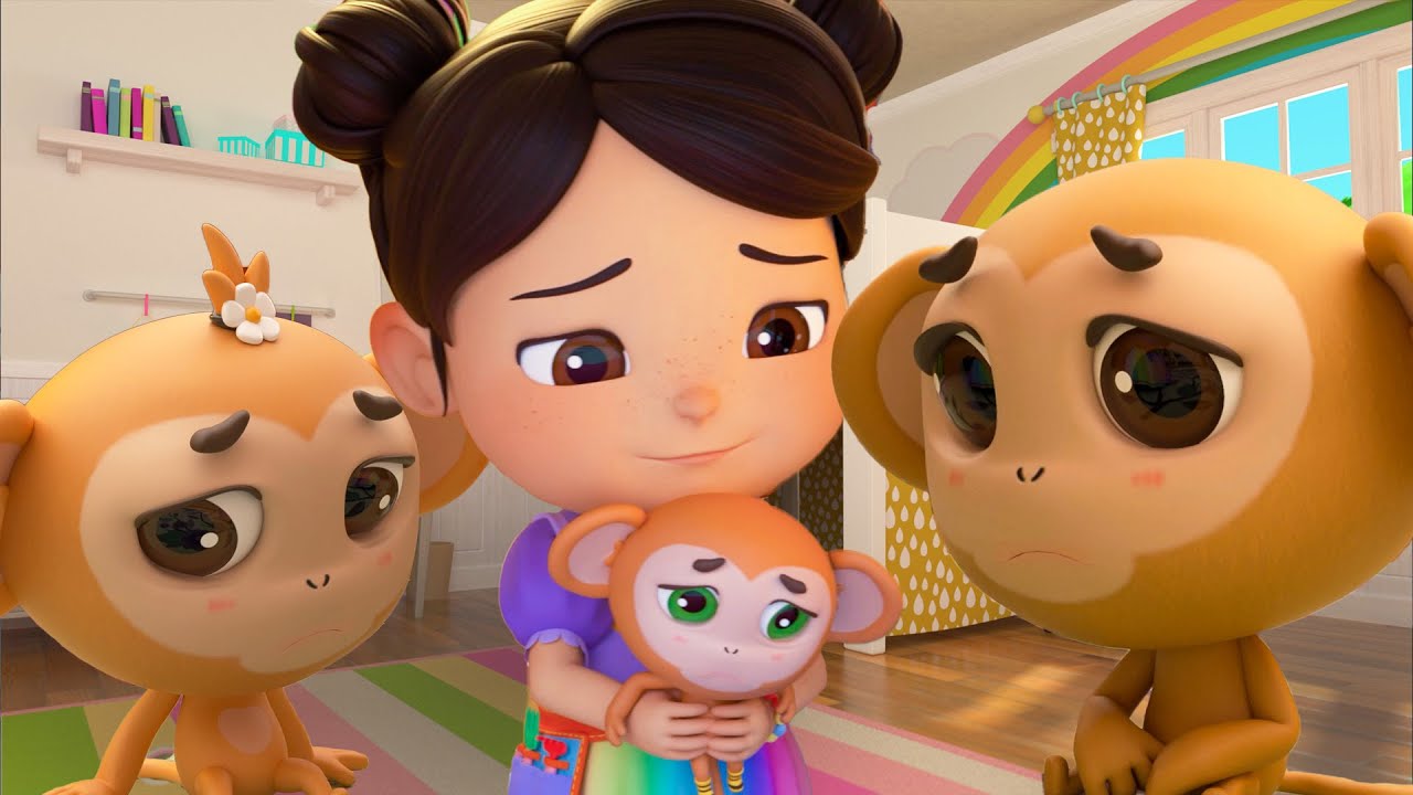 5 Little Monkeys - Learn to count! 🐵 | Nursery Rhymes & Kids Songs ...