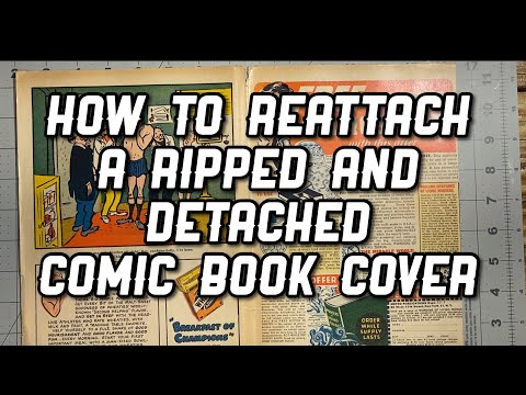 How to Reattach a Detached and Ripped Comic Book Cover - YouTube