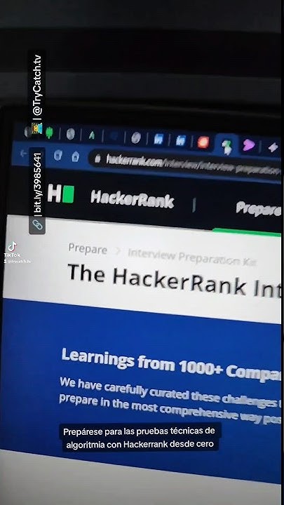 Prepárese para las pruebas técnicas de algoritmia con Hackerrank desde cero - YouTube