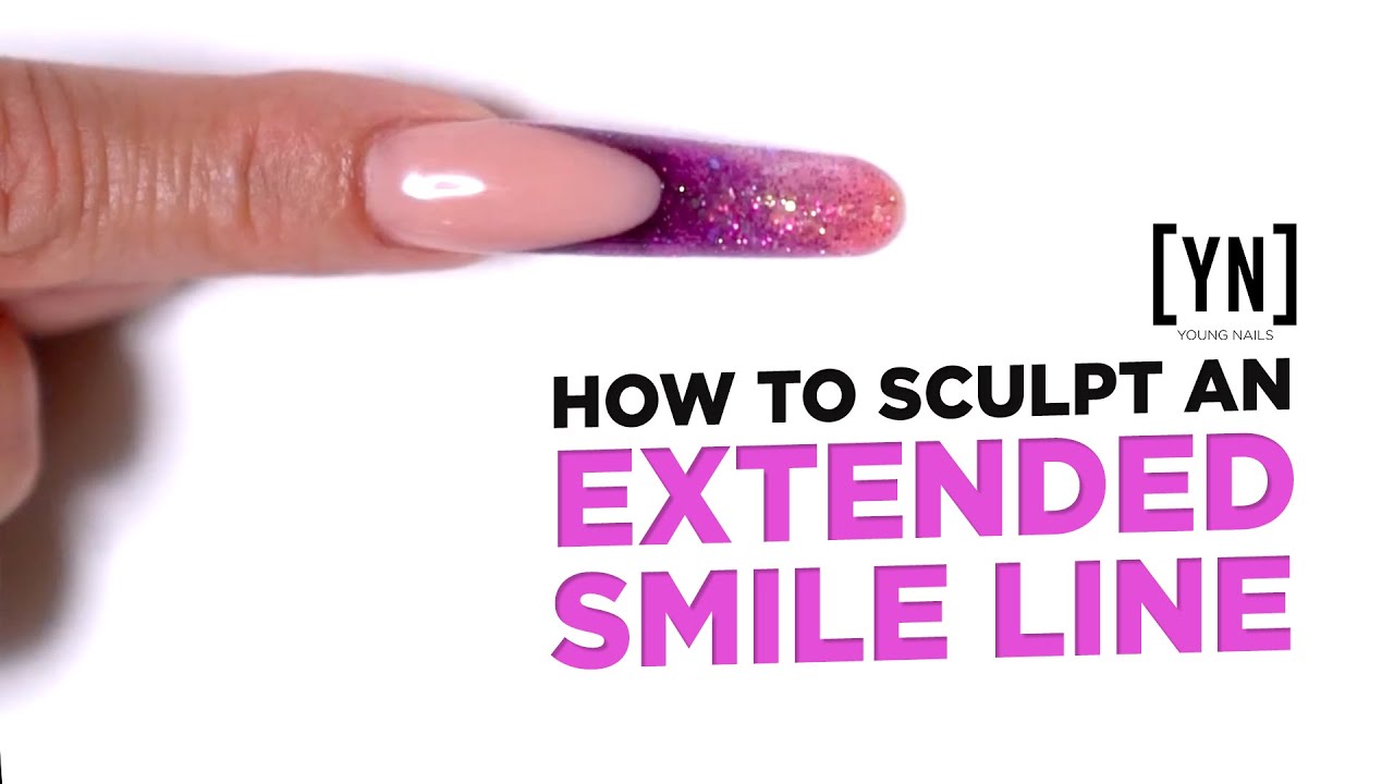 How to Easily Sculpt Extended Smile Lines | Acrylic Nails - YouTube