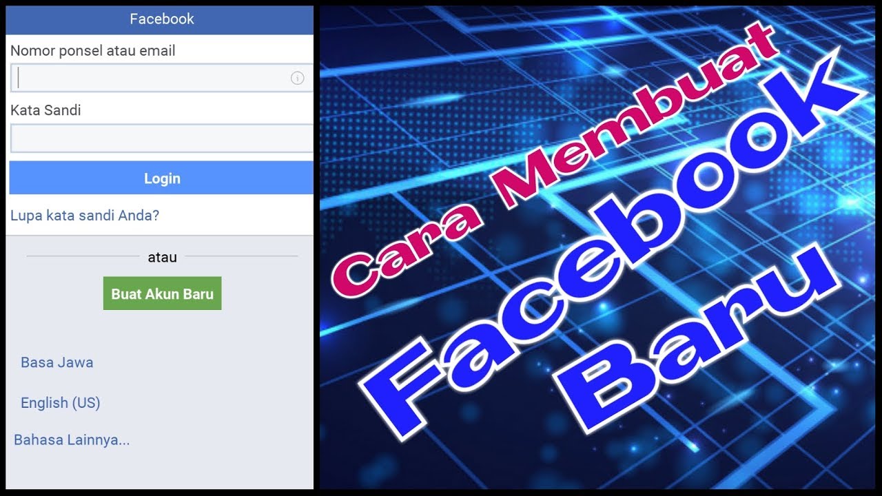 Cara Membuat Akun Facebook Baru - YouTube