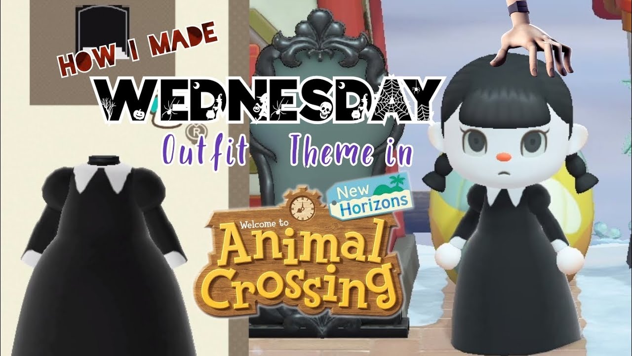 How i make Wednesday outfit in Animal crossing New Horizons #acnh # ...