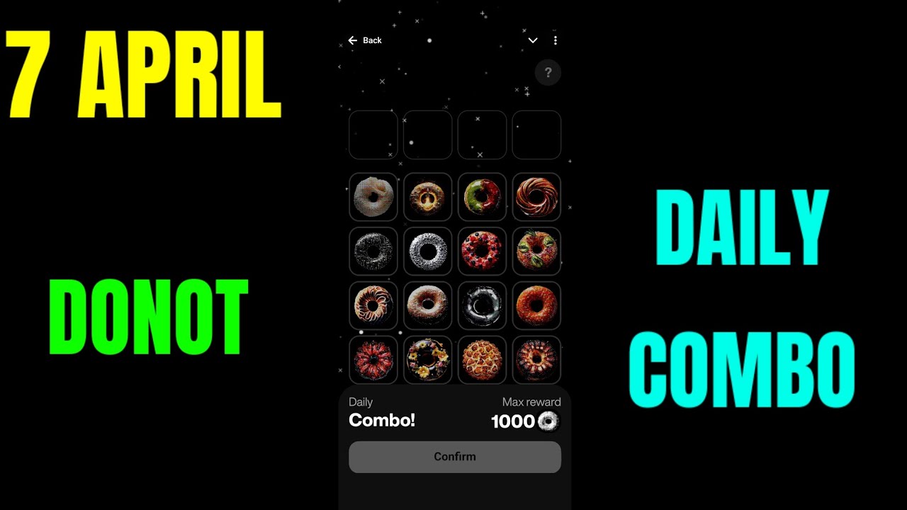 Donot Combo Today | Donut Combo Today | Donot Daily Combo 7 April ...