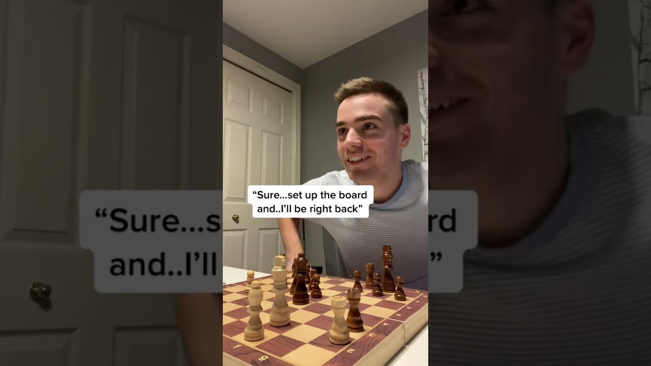 Playing chess with his girlfriend - YouTube