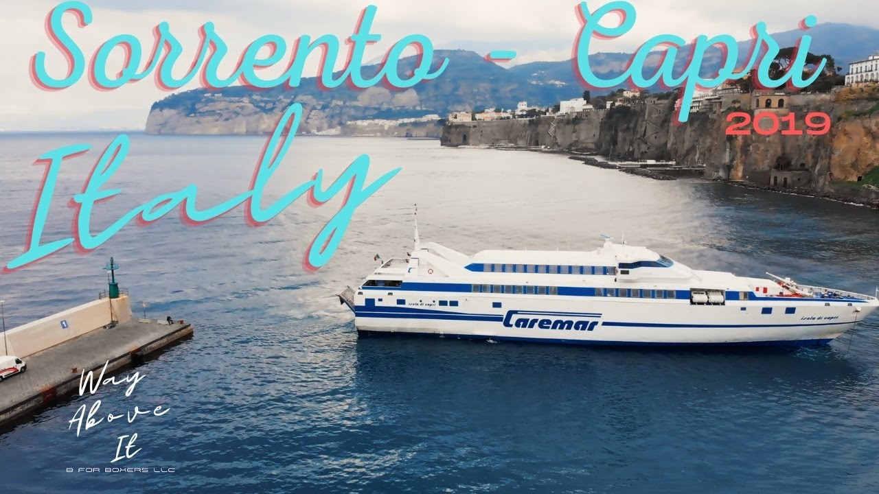 Caremar Capri Italy Dock | 4K Drone footage italy 2019 | Part 107 ...