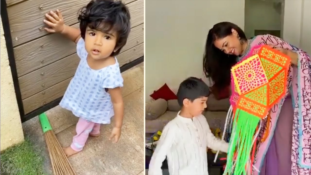 Actress Sameera Reddy Decorating House With Her Kids | MS ...