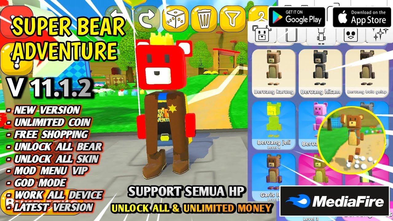 UPDATE!! Super Bear Adventure Mod Apk Versi 11.1.2 Terbaru 2024 || MOD ...