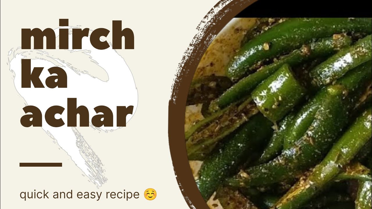 How to make green chilli pickle||achaar Easy recipe#chillipicklerecipe ...