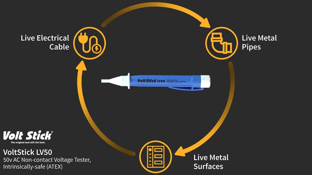 Volt Stick LV50 - 50v AC Non-contact Voltage Tester, Intrinsically-safe ...