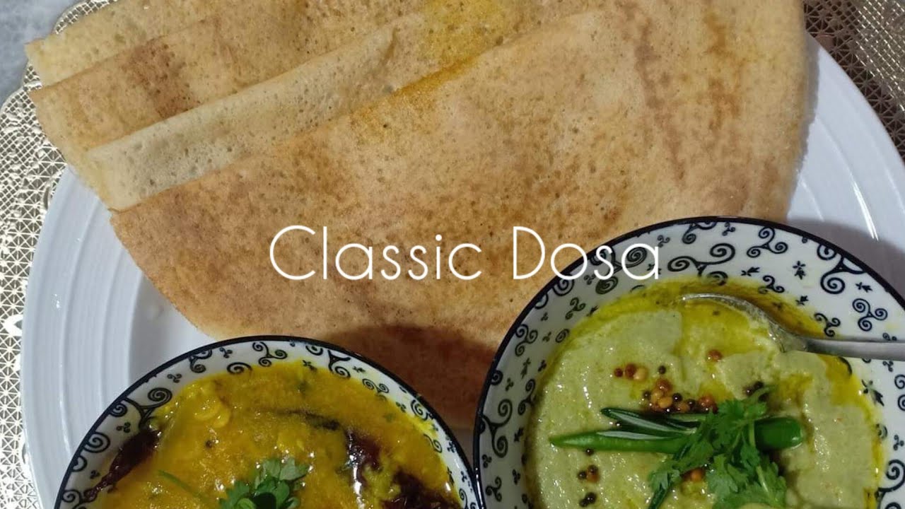 How to make Crispy Dosa at home// Dosa Batter Recipe for perfect plain ...