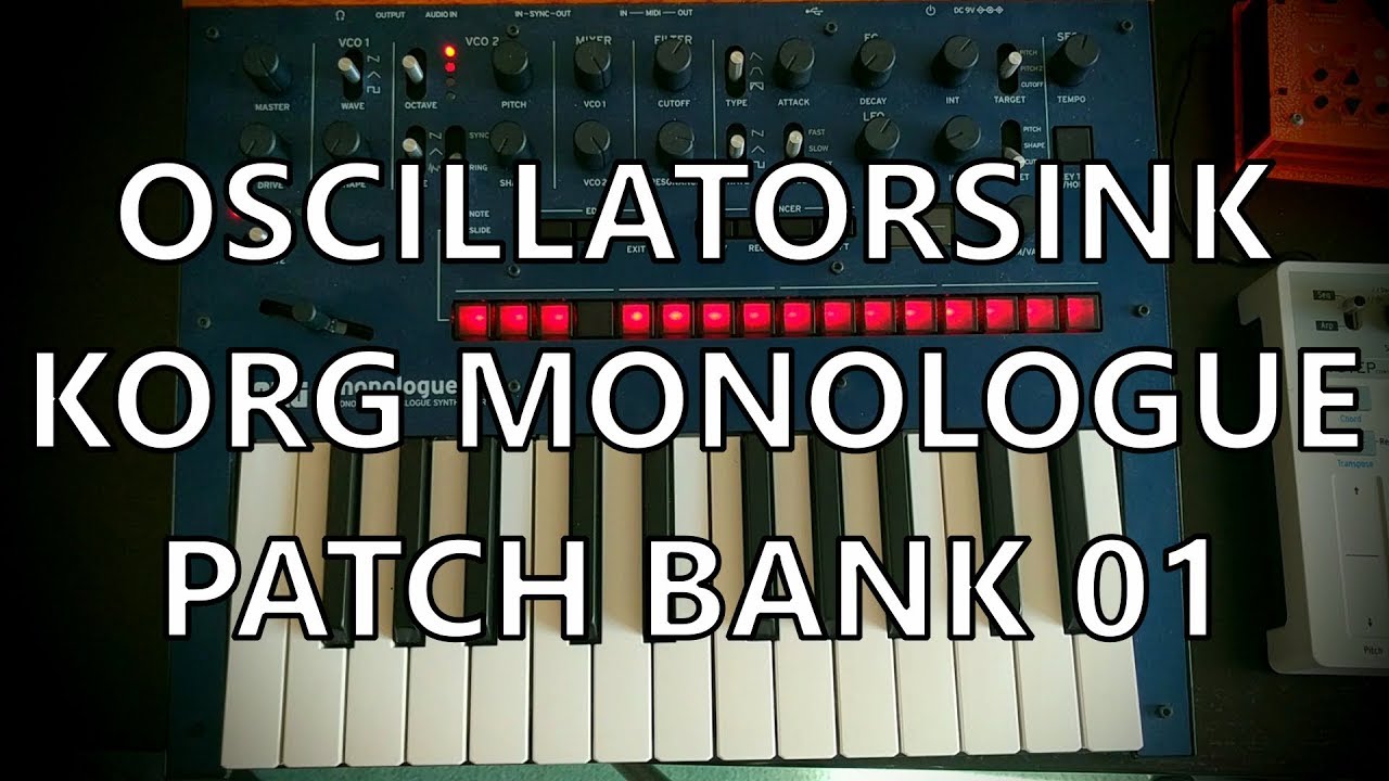 Korg Monologue Patch Pack 01 - FREE! - YouTube
