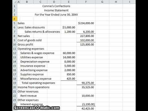 Multi step Income Statement - YouTube