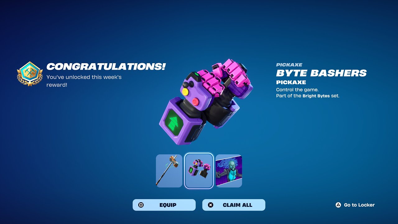 How Many Points Do You Need To Get Byte Bashers Pickaxe in Fortnite ...
