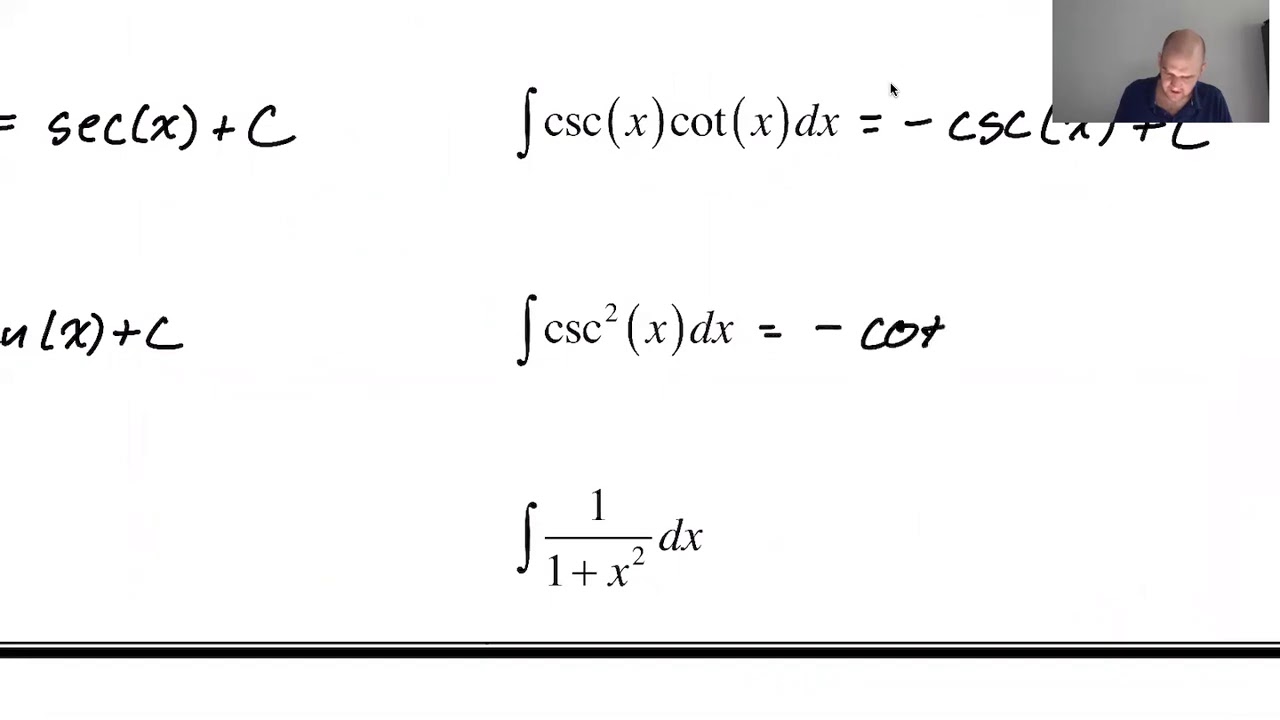 Integrals to Memorize pg 4 - YouTube