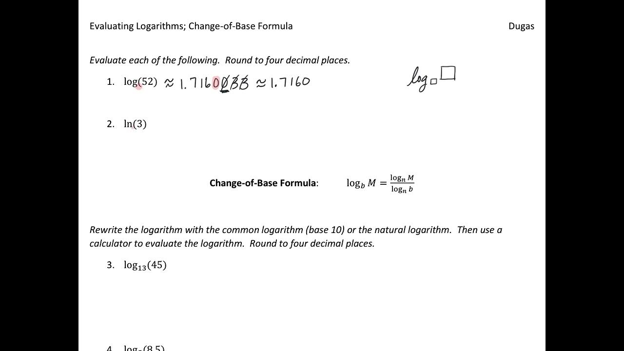 Evaluating Logs_ Change-of-Base Formula.mp4 - YouTube