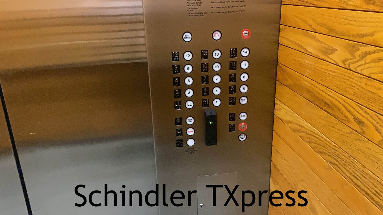 Schindler Traction Elevators - Two Ruan Center - Des Moines, IA - YouTube