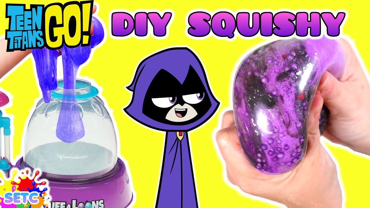 Lets Make Teen Titans Go! Raven Squishy Stress Ball with Slime, Glitter ...