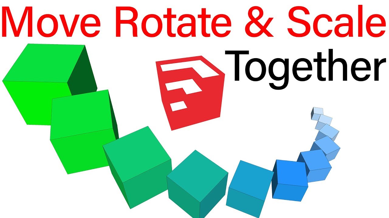 Move Copy Rotate And Scale Together With Grow Plugin In Sketchup Part 1 Youtube
