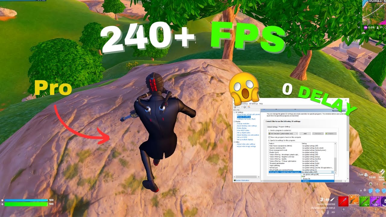 How You Can Get 240 Fps And 0 Delay In Fortnite Battle Royal / Windows ...