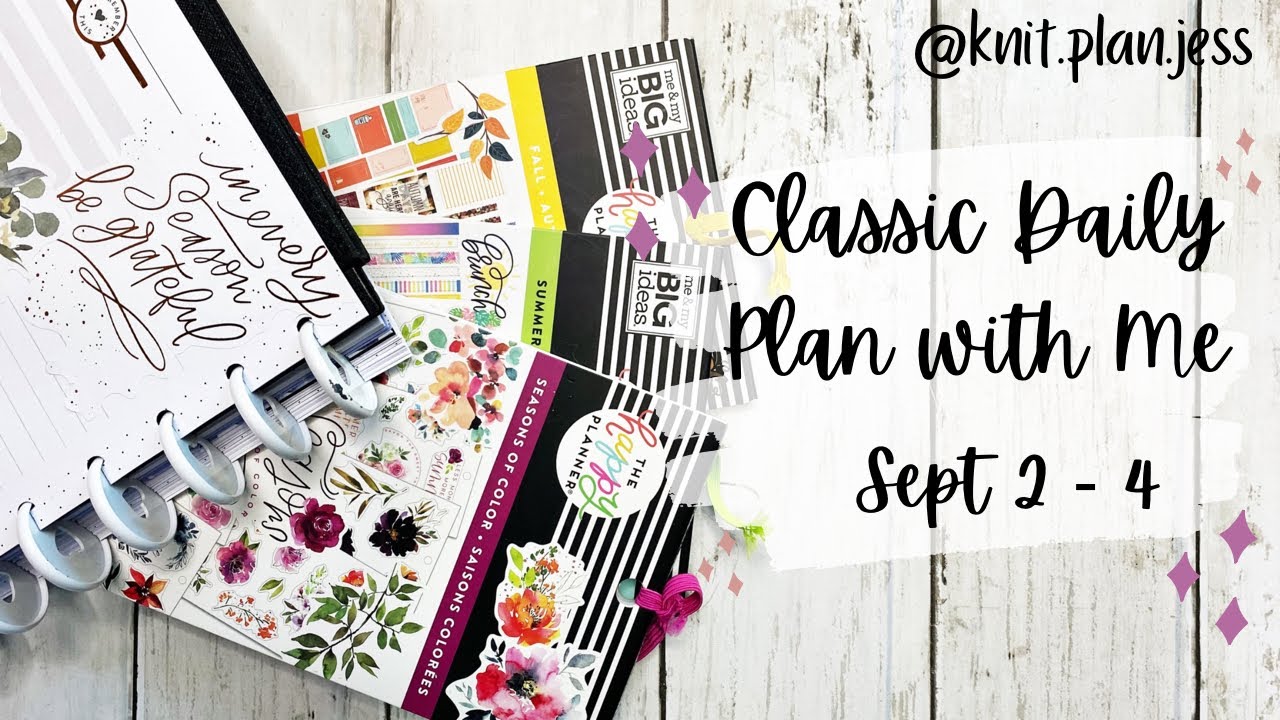 Classic Daily Plan with Me || September 2 - 4 || Seasonal spreads - YouTube