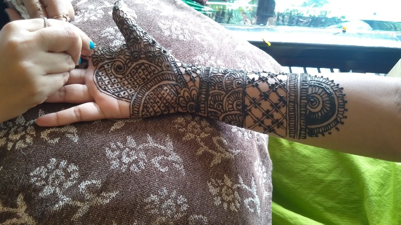 Easy full hand Mehandi for begineers - YouTube
