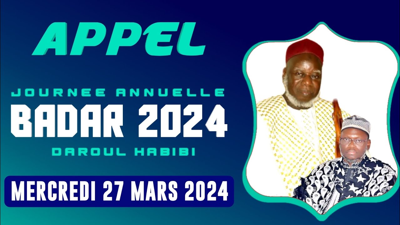 Publicité Journée BADAR 2024 à DAROUL-HABIBI ( Kahone/Kaolack ) - YouTube