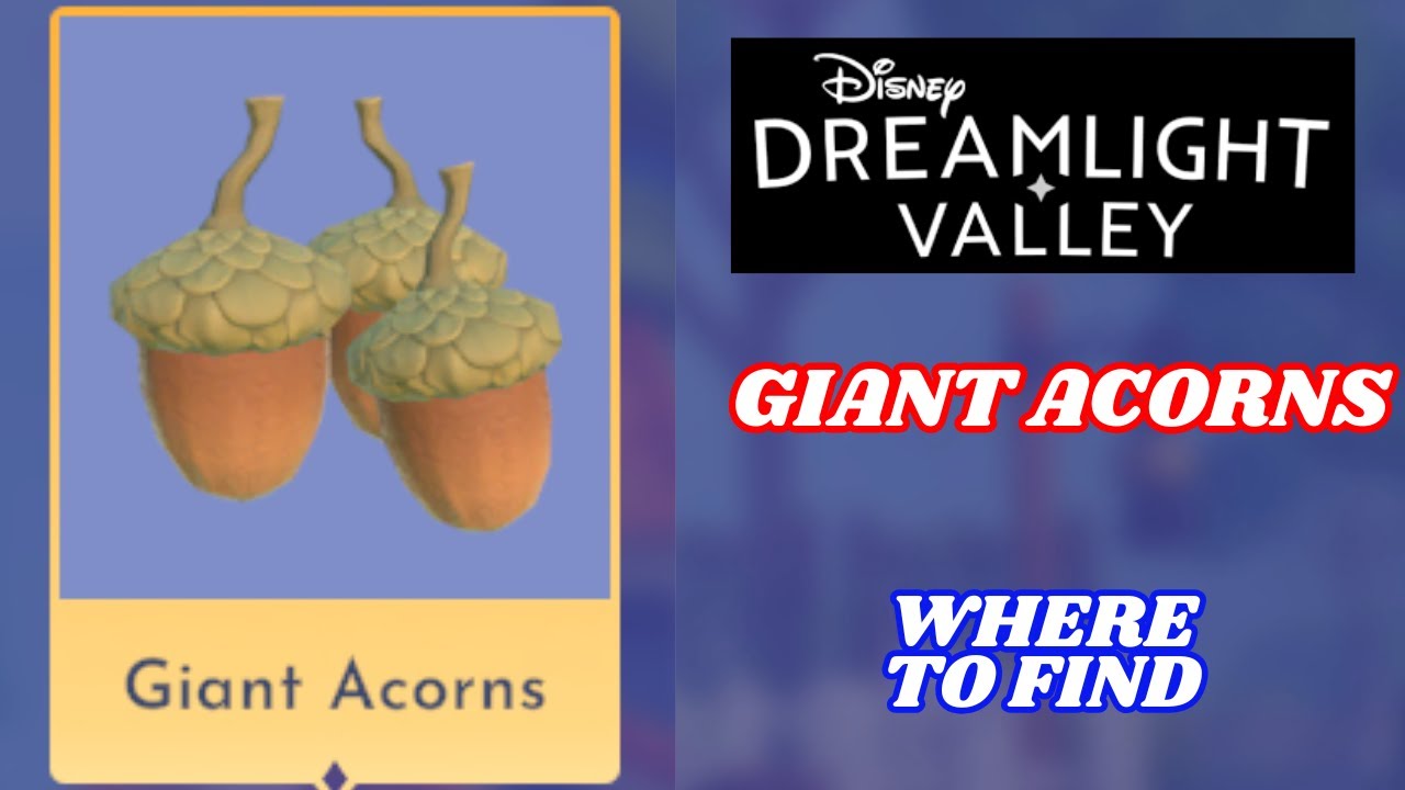 Giant acorns location (Where to find) - Disney Dreamlight Valley - YouTube