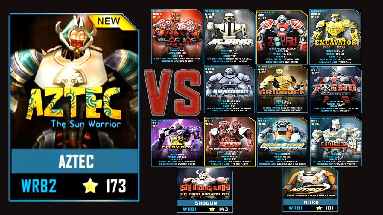Real Steel WRB FINAL AZTEC ROBOTS Series of fights NEW ROBOT (Живая ...