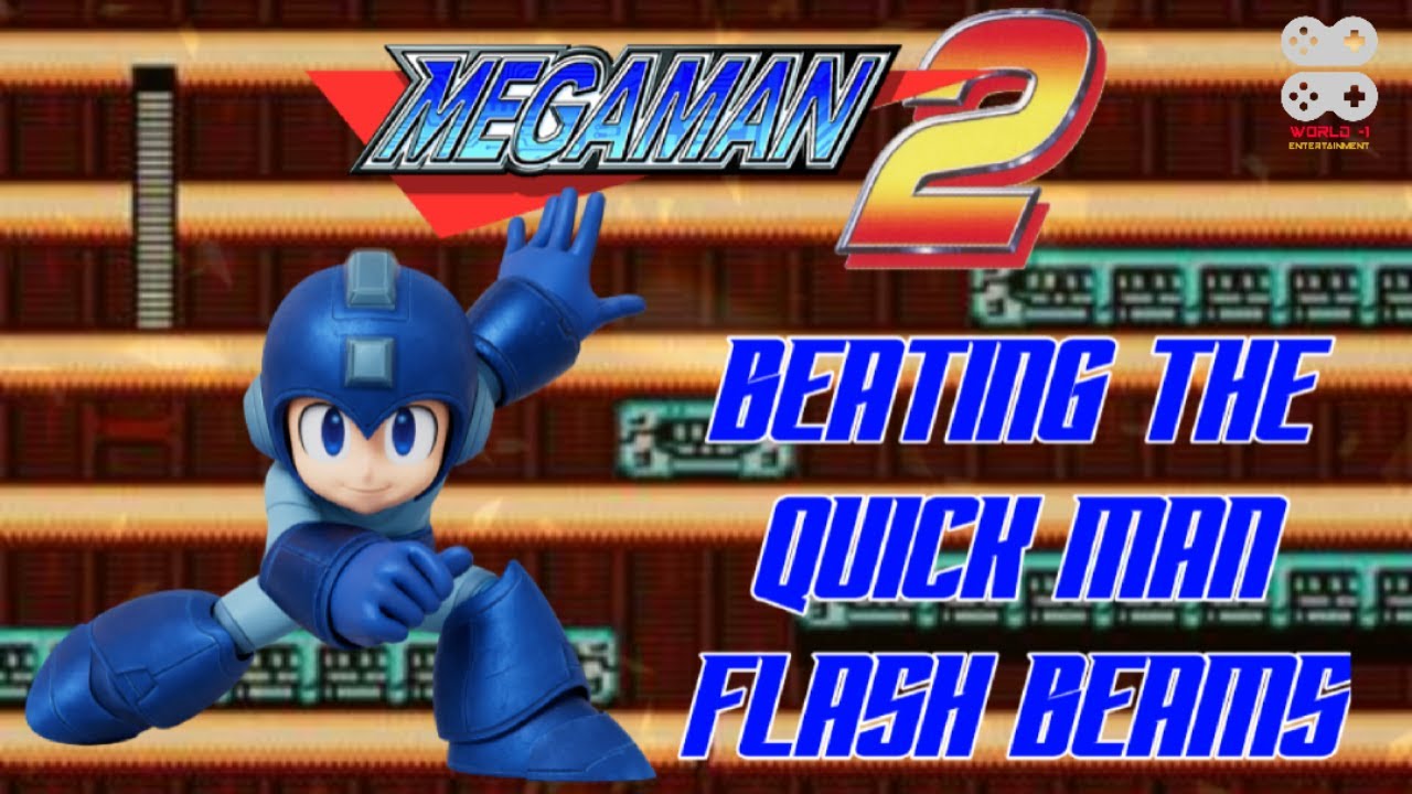Mega Man 2 - Beating the Quick Man Flash Beams - YouTube