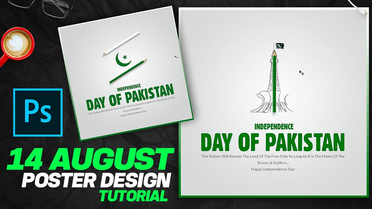 Independence Day Flyer Tutorial | 14th August Poster Design in Adobe ...