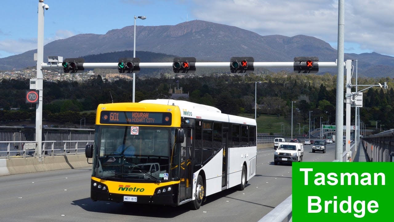 Buses on the Tasman Bridge - Hobart Transport - YouTube