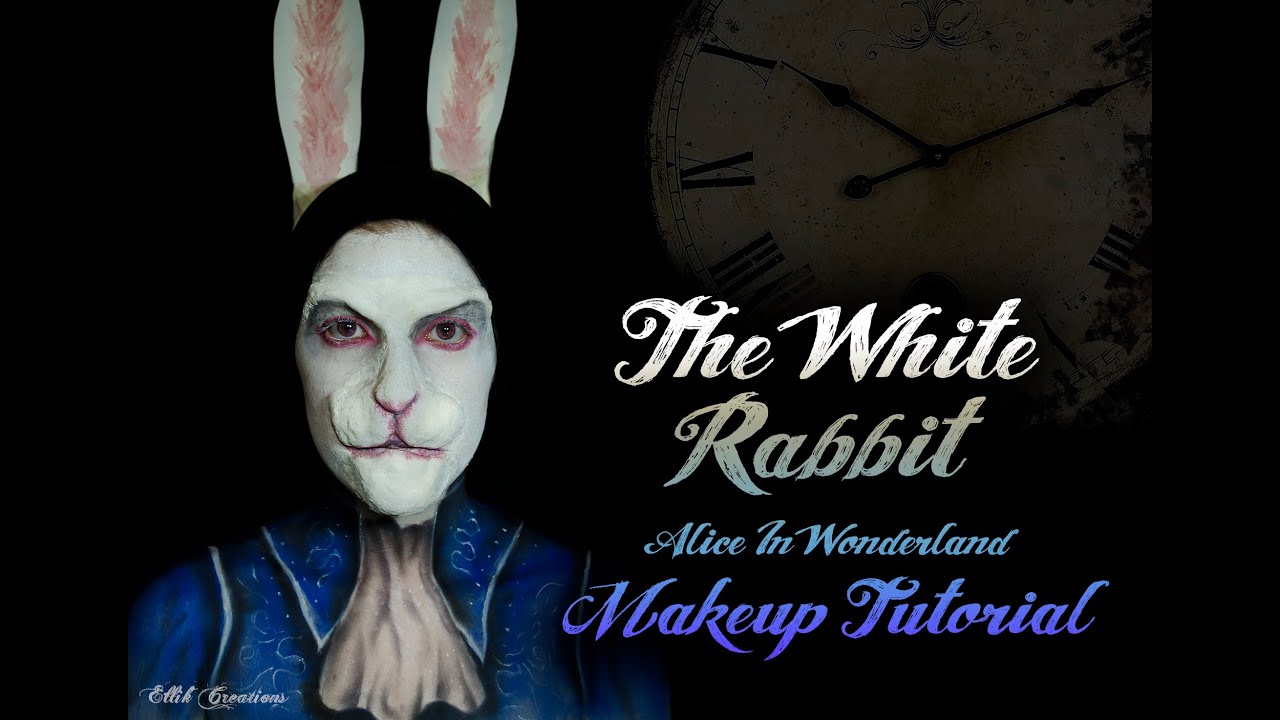 The White Rabbit - Alice in Wonderland / Makeup Tutorial | Ellik Creations - YouTube