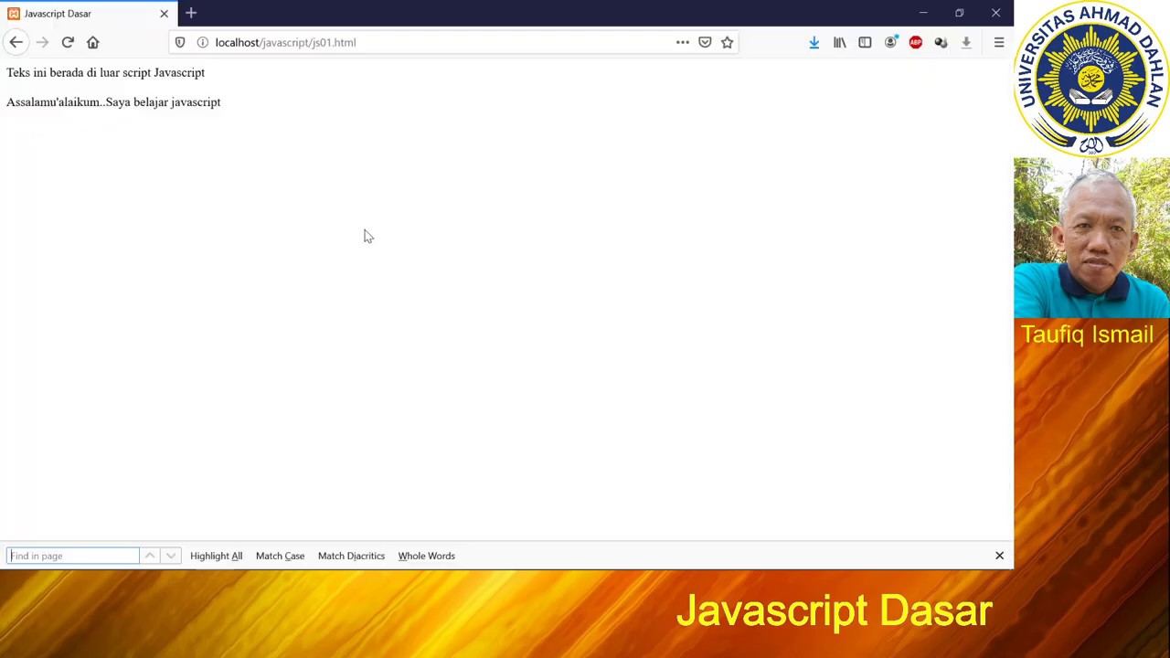 02 Pemrograman Javascript Pertama kali - YouTube