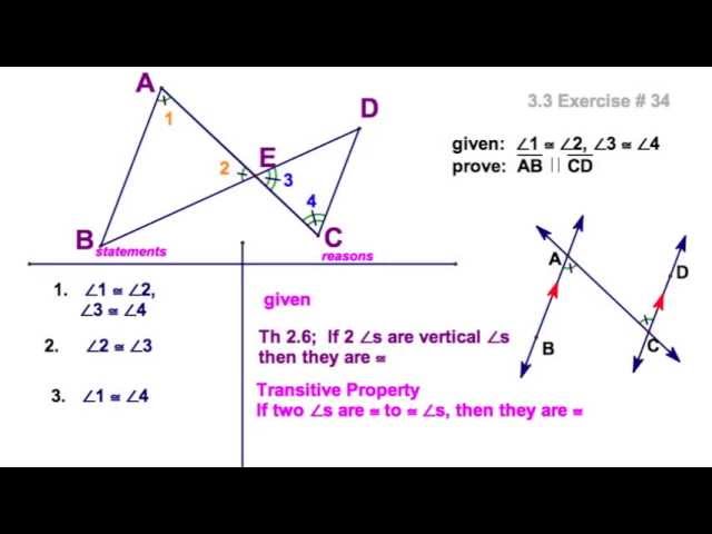 How Parallel Line Proofs High School Geometry Common Core G.CO.C.9