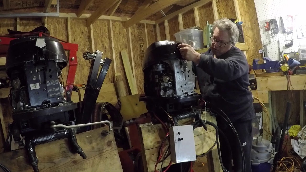 MERCURY THUNDERBOLT 500 50 HP ENGINE FIRST RUN AFTER REBUILD - YouTube