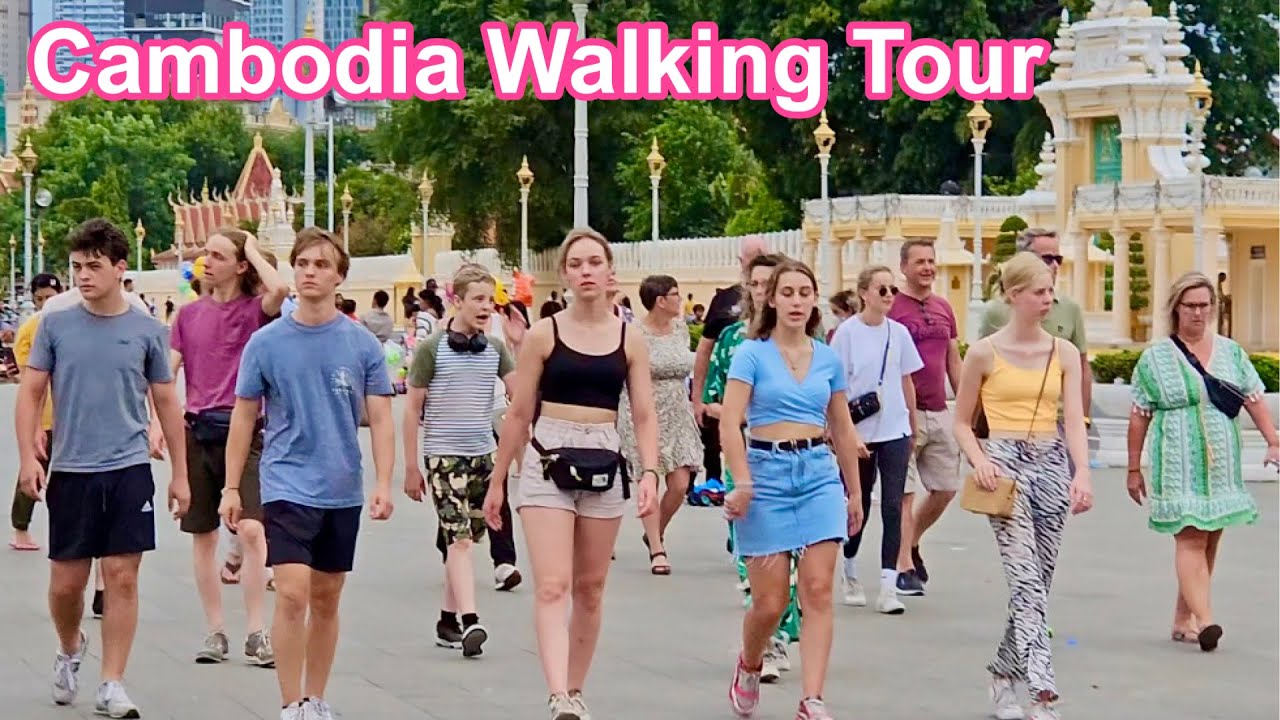 Enjoying The Cambodia Walk 2023: See The Evening Relaxing Tour 4K - YouTube