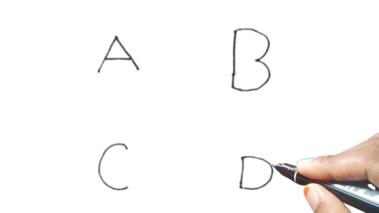 cartoon animal drawing from ABCD/ easy drawing for kids #animals #kids ...