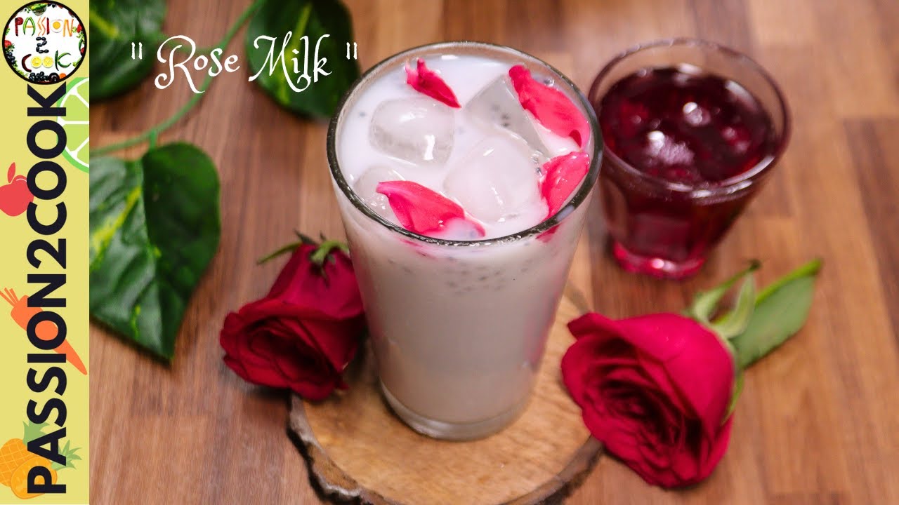 Rose Milk with Homemade Syrup | Rose Syrup | Summer Drinks - YouTube