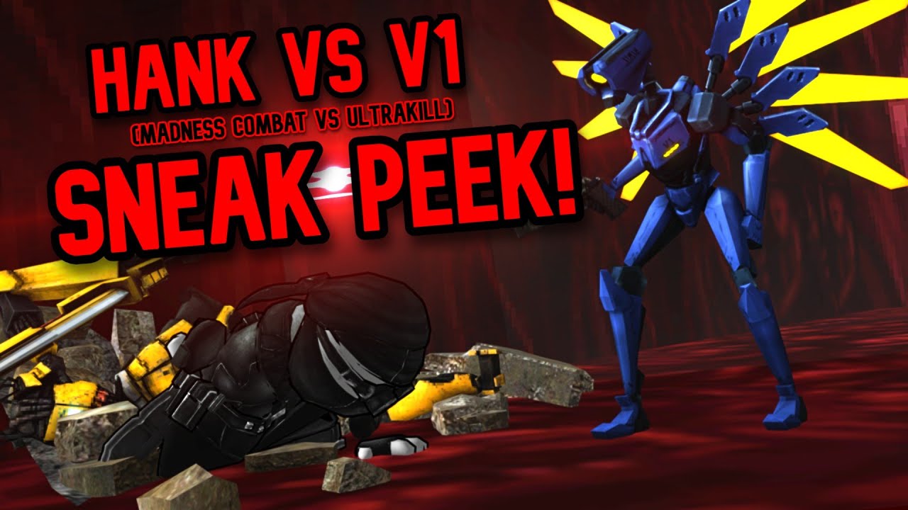 Hank vs V1 (Madness Combat vs Ultrakill) SNEAK PEEK Animation [SFM ...