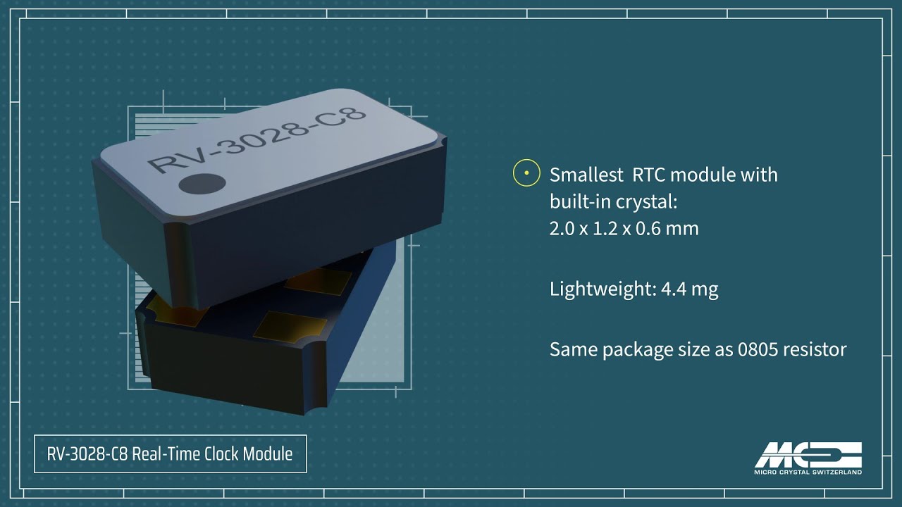 RV-3028-C8: Smallest and highly power efficient I²C Real-Time Clock ...