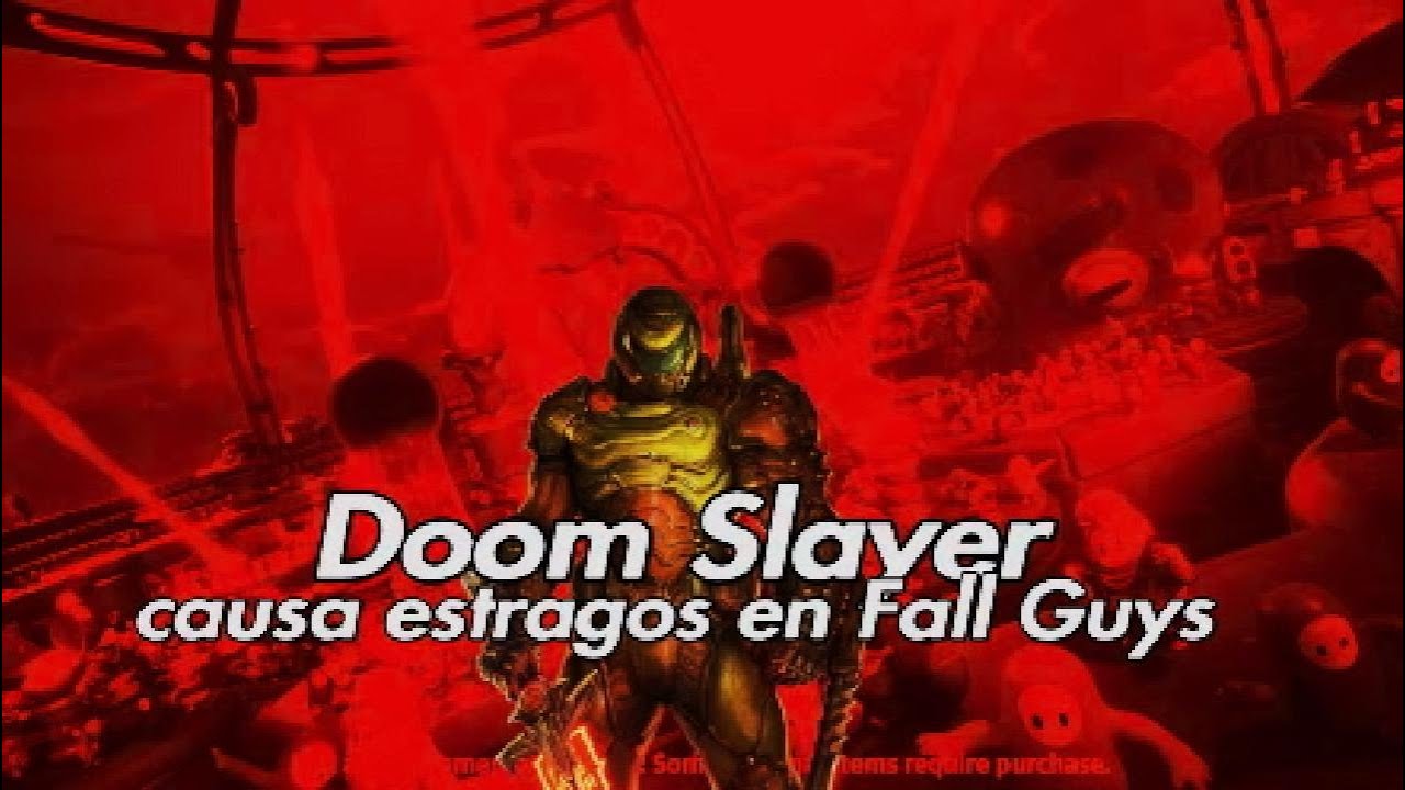 Doom Slayer causa estragos en Fall Guys - YouTube