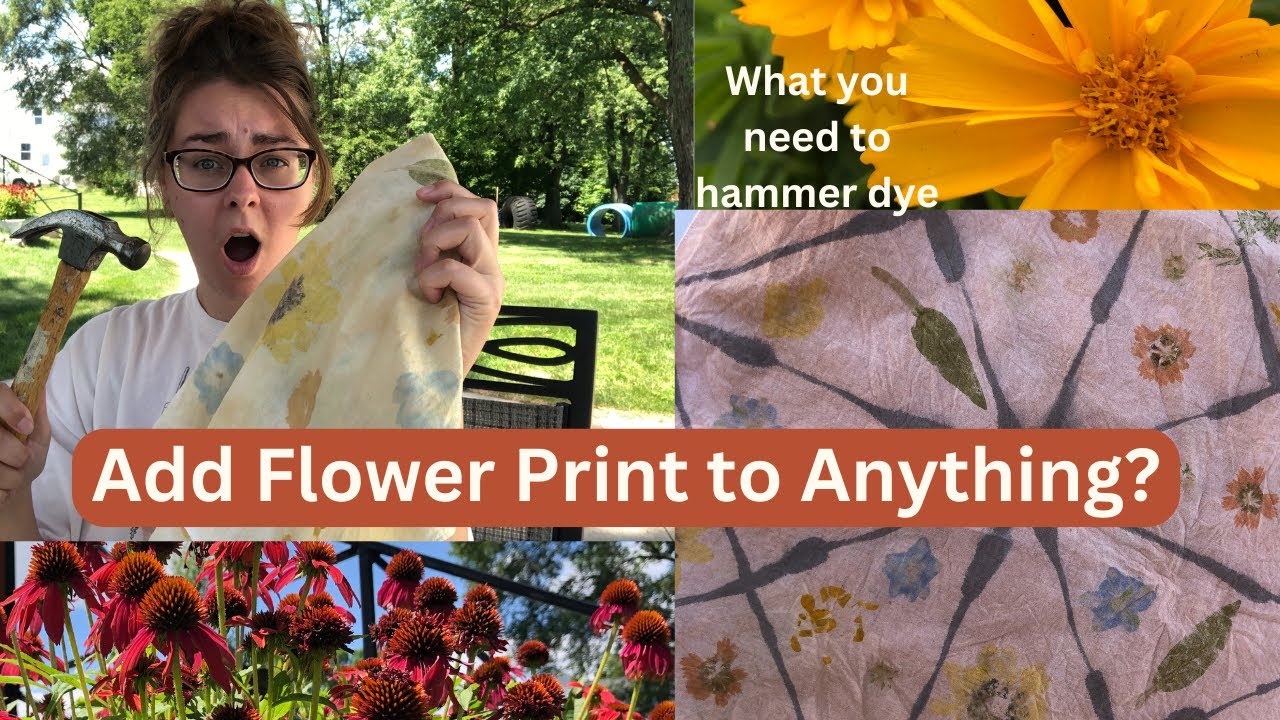 Add Flower Print to Any Fabric | Hammer Dye Tutorial - YouTube