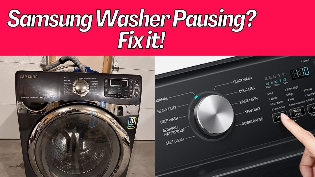 Samsung Washer Fix: Solving the Random Pause Issue (DIY Repair Tutorial ...