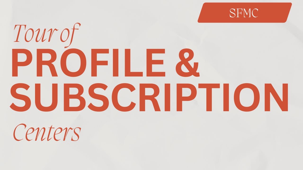 Tour of Profile and Subscription Centers | Step-by-Step Guide - YouTube