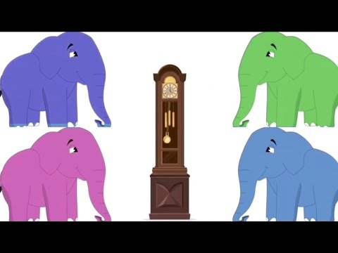 Rumble on the Clock || 4 Color Elephants | Hickorydickorydock - YouTube